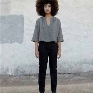 esby apparel | Tops | Esby Lily Top In Mockingbird Houndstooth | Poshmark